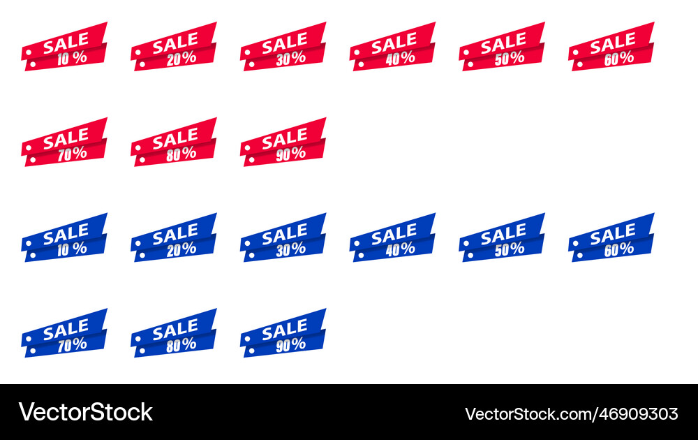 Sale tag set on the white background Royalty Free Vector
