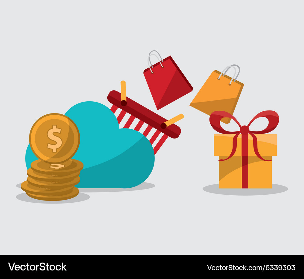 Shopping sale design Royalty Free Vector Image