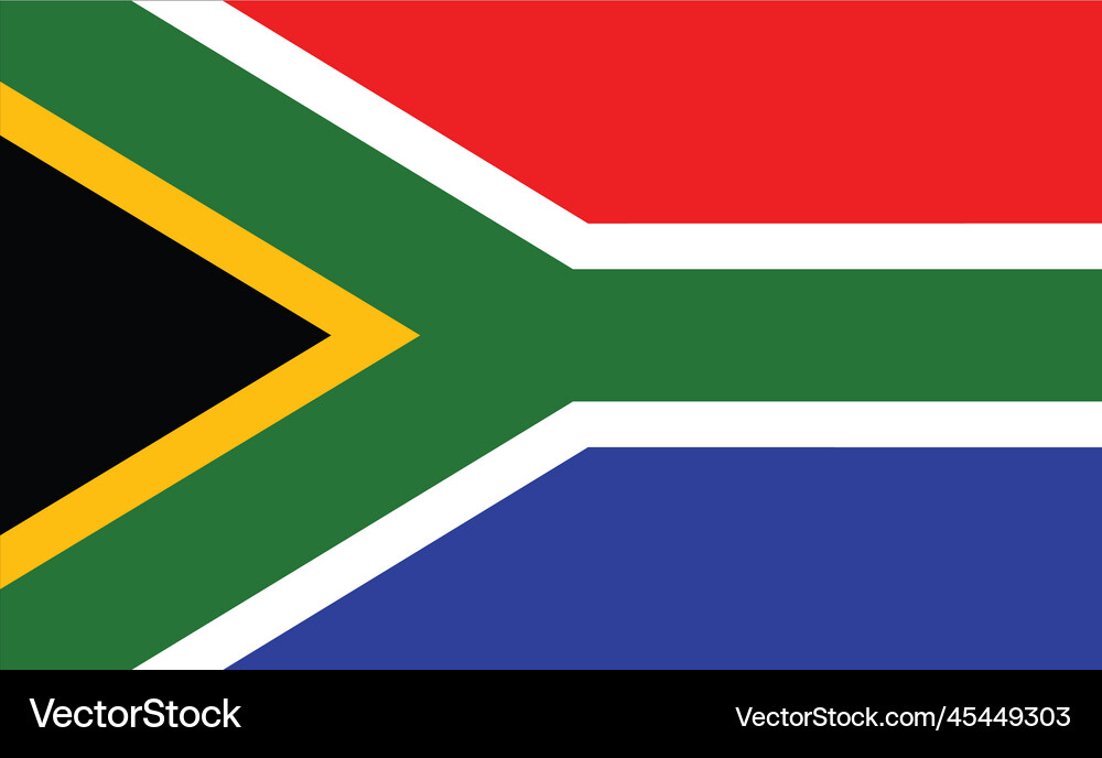 South africa flag design Royalty Free Vector Image