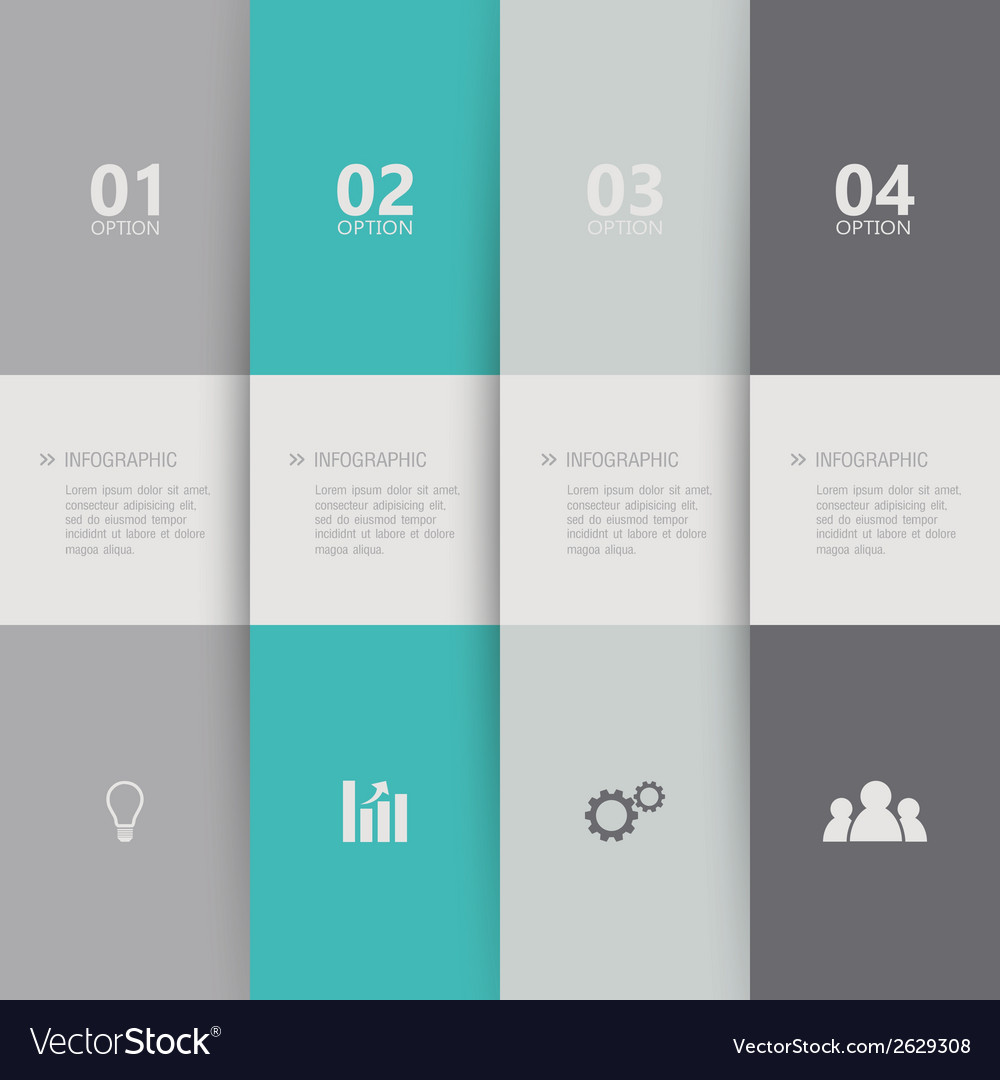 Abstract four easy steps on a special background Vector Image