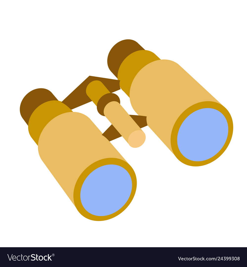 Binocular flat Royalty Free Vector Image - VectorStock
