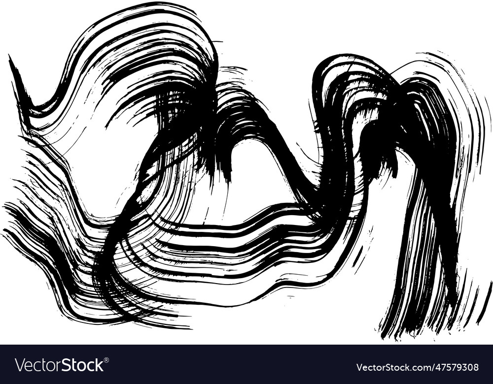 Bry brush wave stroke pattern Royalty Free Vector Image