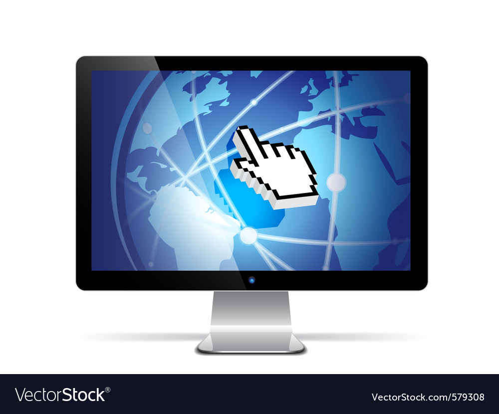 Computer monitor Royalty Free Vector Image - VectorStock