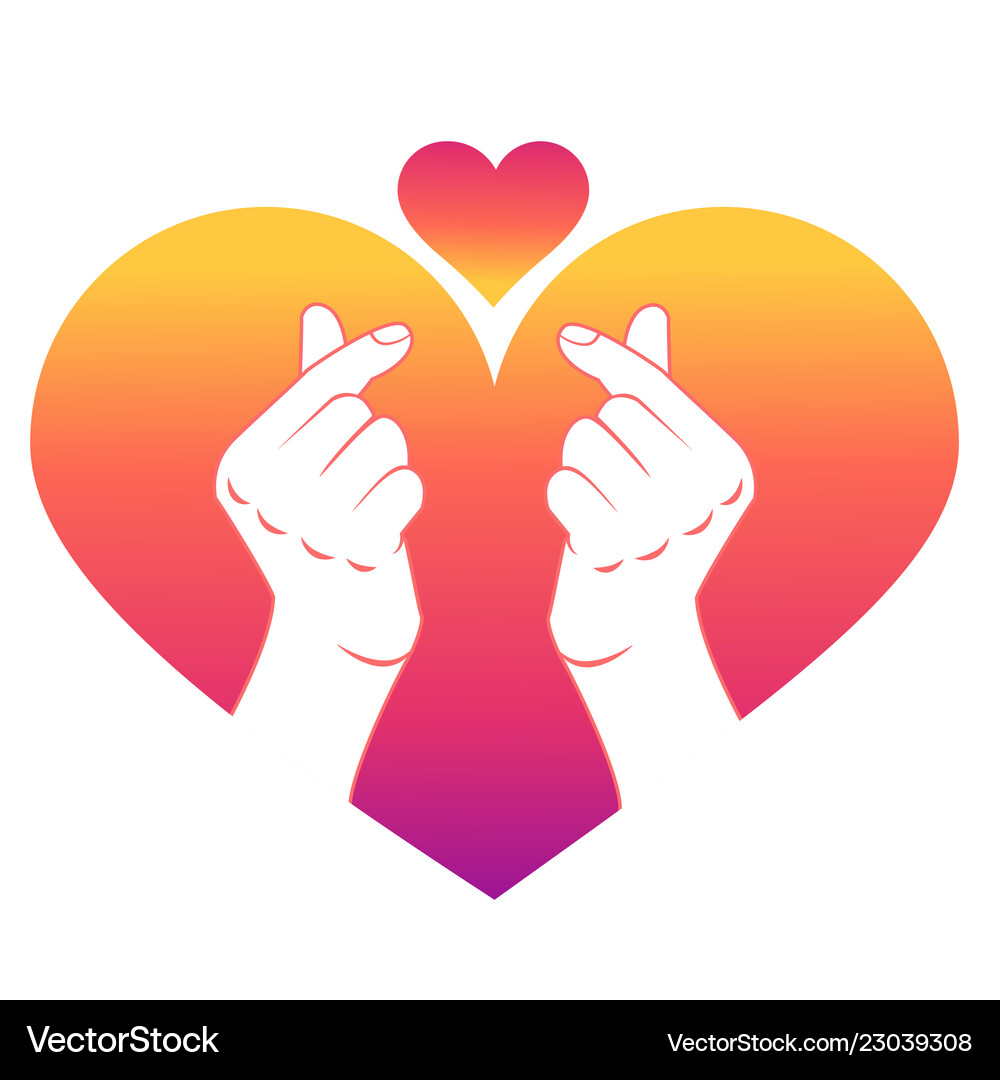 Concept of love click a finger Royalty Free Vector Image