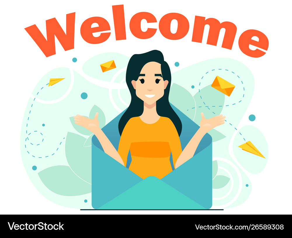 Concept welcome subscription email newsletter Vector Image