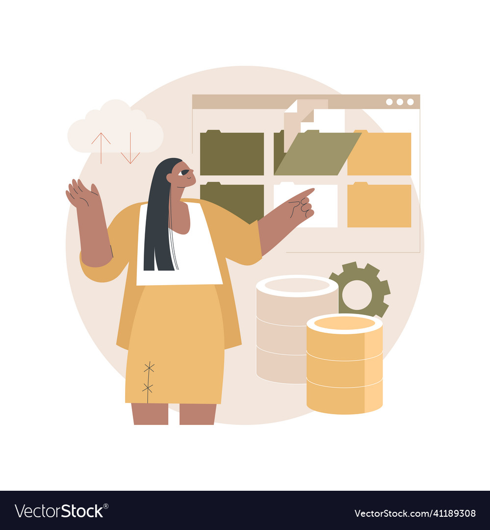 Database Abstract Concept Royalty Free Vector Image