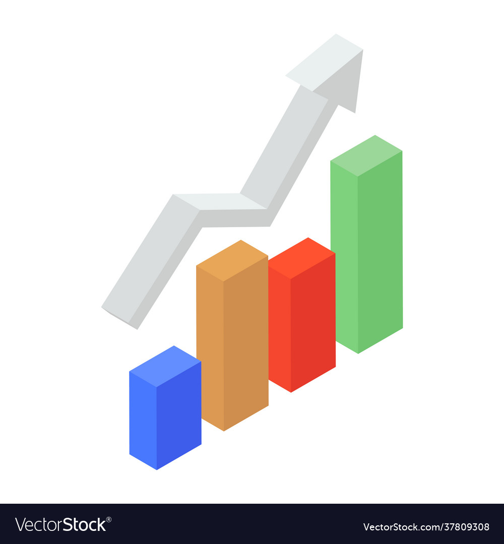 Increase chart Royalty Free Vector Image - VectorStock