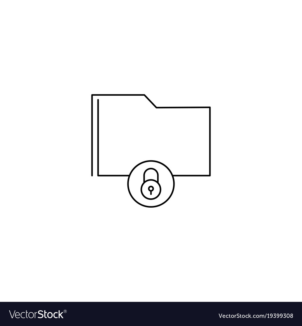 Locked folder icon Royalty Free Vector Image - VectorStock