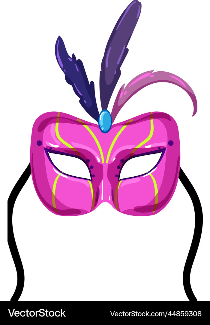 Party carnival mask cartoon Royalty Free Vector Image