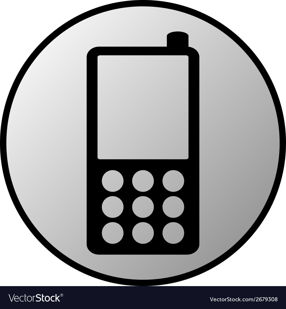 Phone button Royalty Free Vector Image - VectorStock