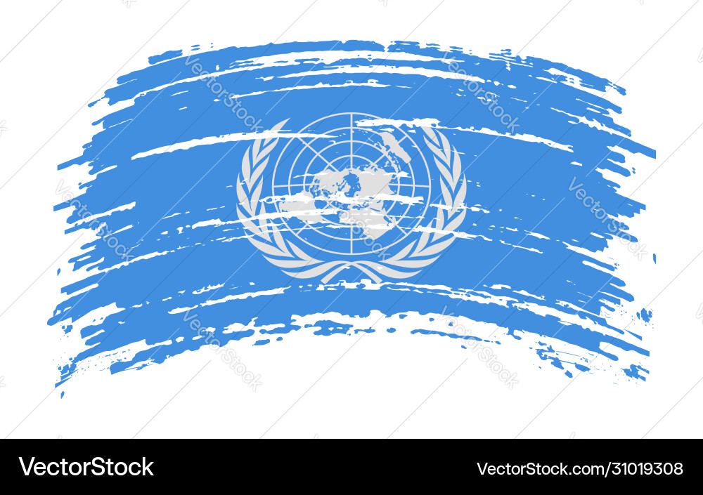 Un flag in grunge brush stroke Royalty Free Vector Image