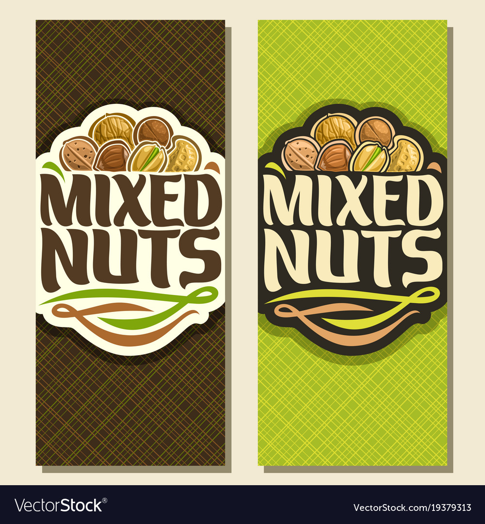Banner for nuts Royalty Free Vector Image - VectorStock