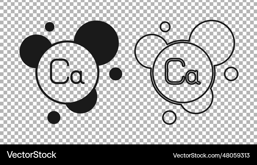 Black calcium chemical element icon isolated on Vector Image