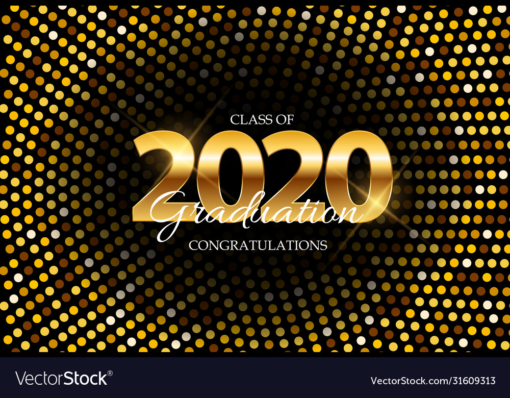 Class 2020 graduarion education background Vector Image