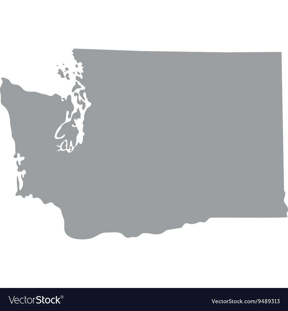 Map us state washington Royalty Free Vector Image