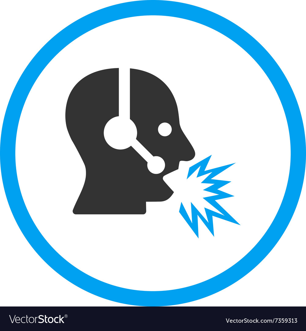 Operator message rounded icon Royalty Free Vector Image