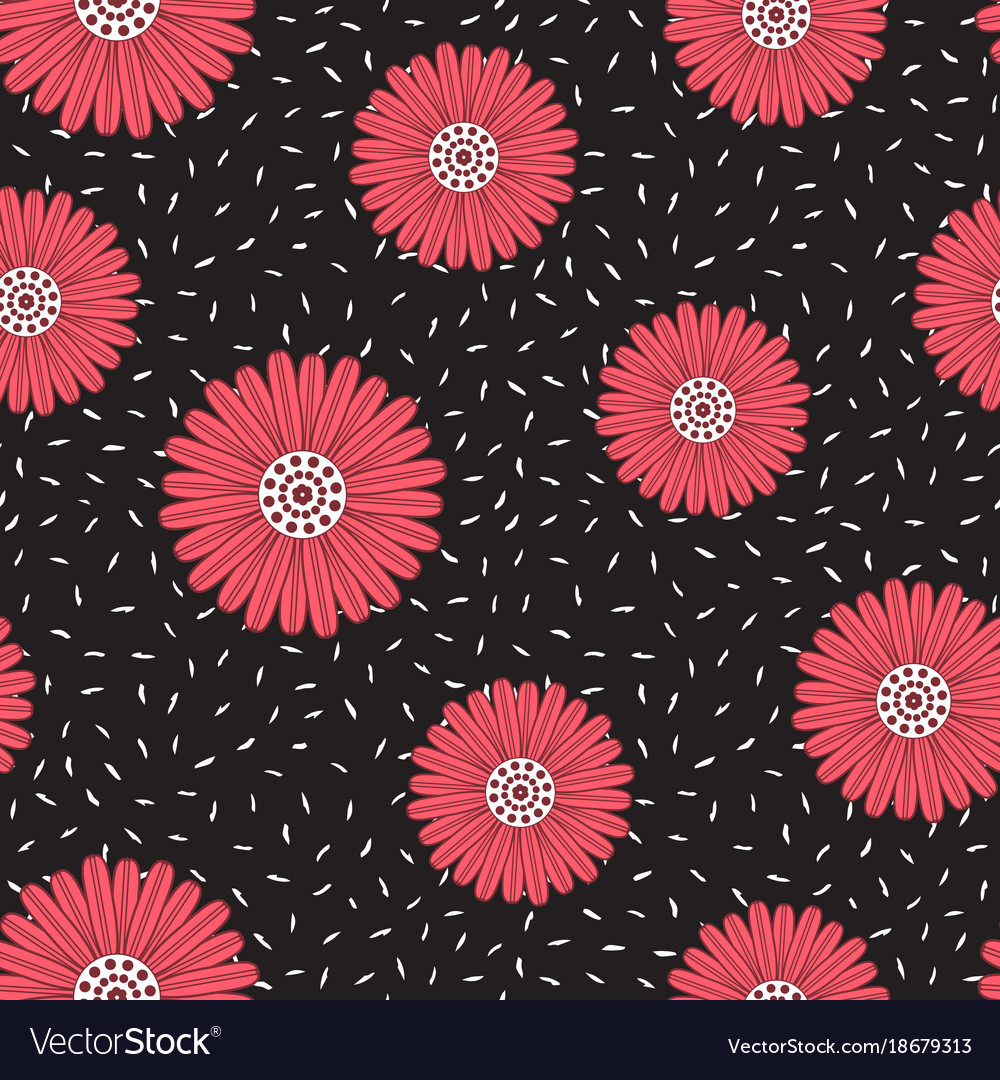 Seamless pattern flower Royalty Free Vector Image