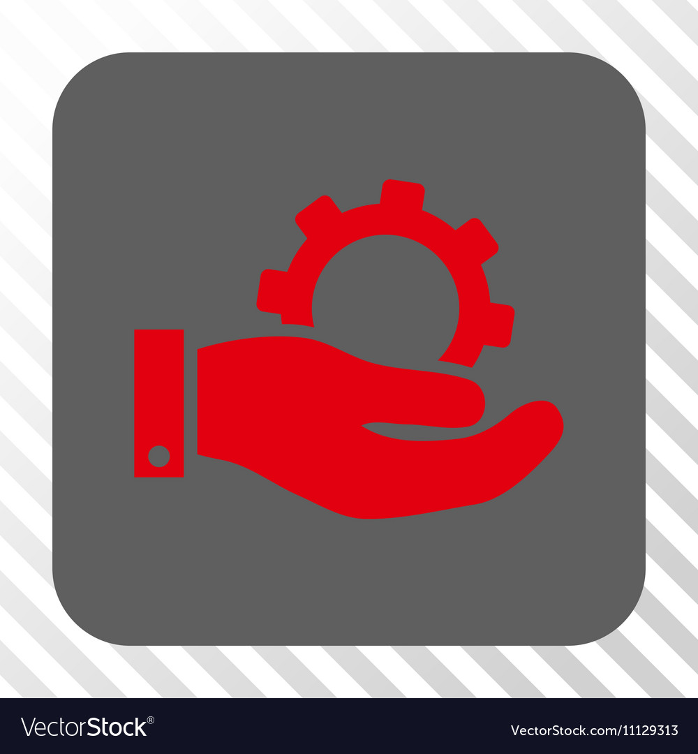 Service rounded square button Royalty Free Vector Image