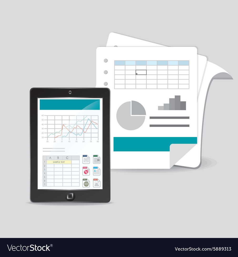 Spreadsheet design Royalty Free Vector Image - VectorStock