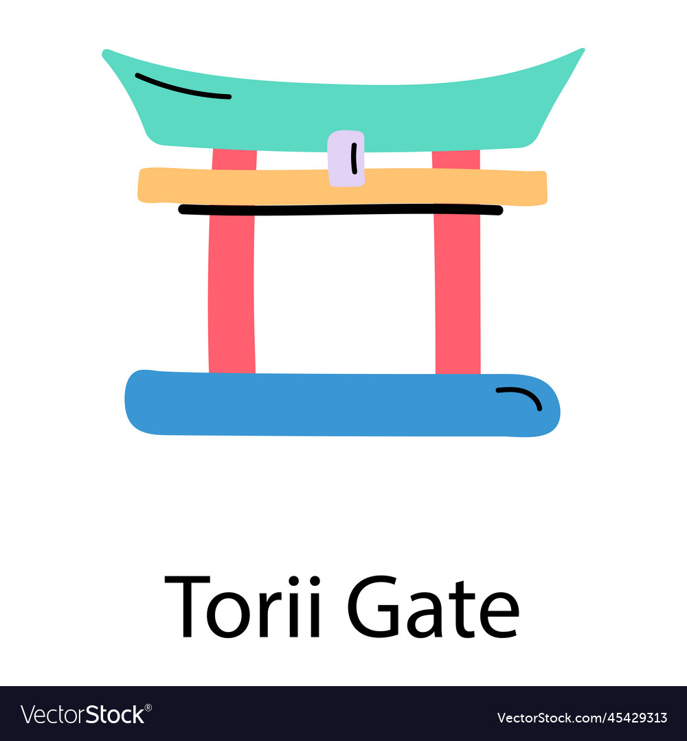 Torii gate Royalty Free Vector Image - VectorStock