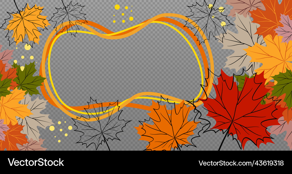 Autumn red and yellow maple leaves web template Vector Image