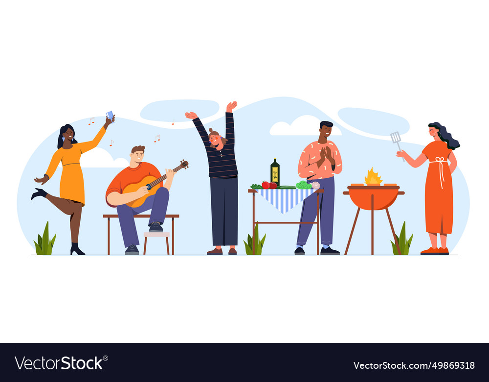 Barbecue party concept Royalty Free Vector Image