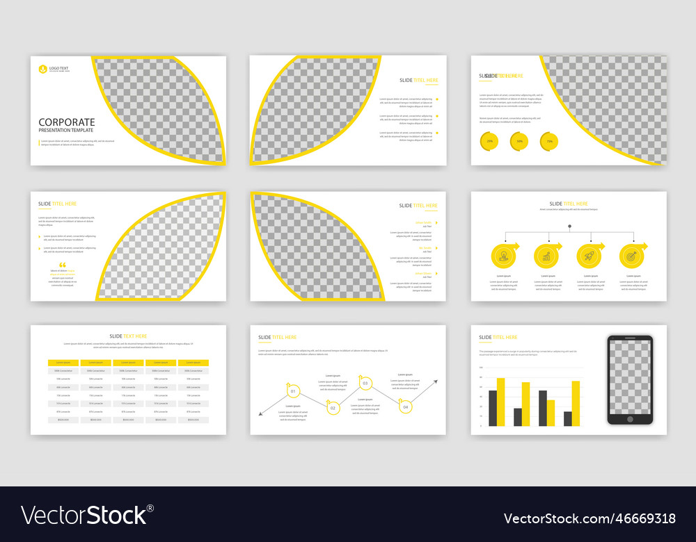 Creative business powerpoint presentation slides Vector Image