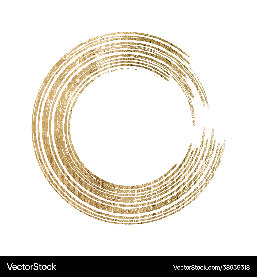 Gold round design templates for for poster Vector Image