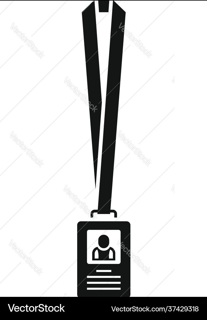 Gym trainer id card icon simple style Royalty Free Vector