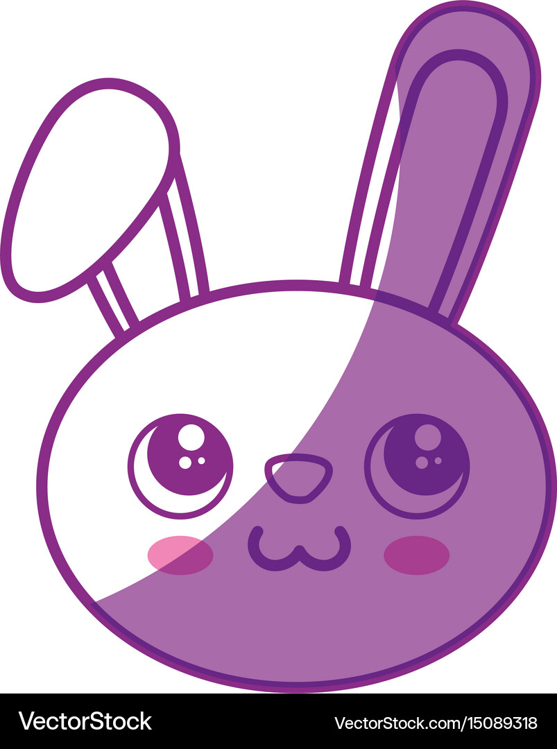 Kawaii rabbit ico Royalty Free Vector Image - VectorStock