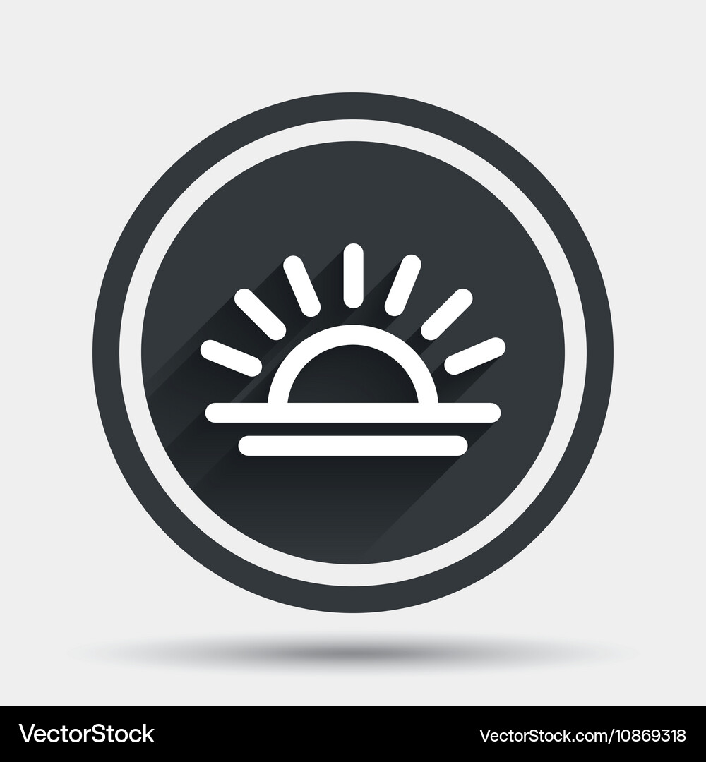 Light on icon lamp bulb or sunset symbol Vector Image