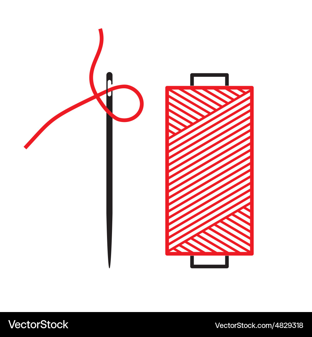 Needle And Spool Royalty Free Vector Image - VectorStock