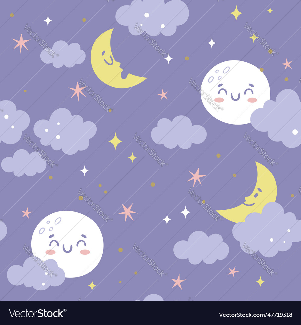 Night sky seamless pattern Royalty Free Vector Image Night sky seamless pattern Royalty Free Vector Image