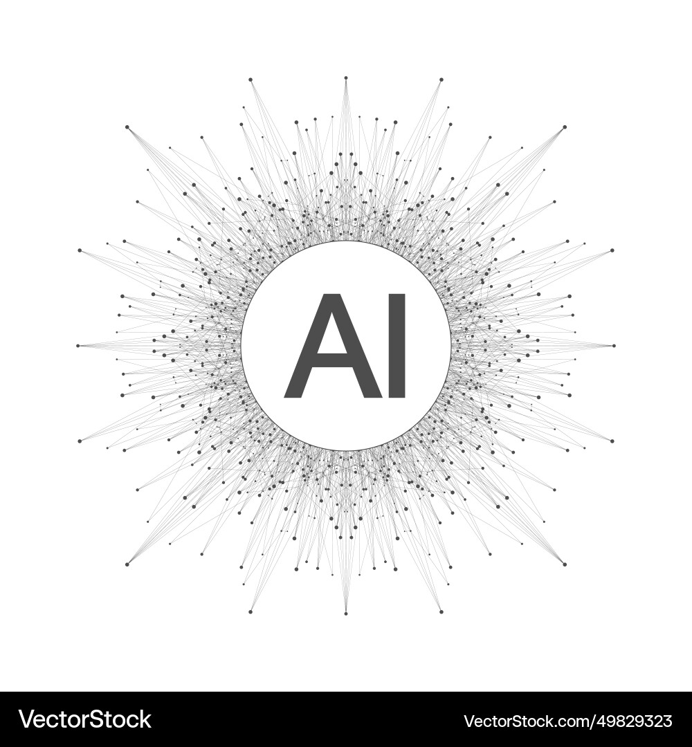 Ai generative banner concept in the digital style Vector Image