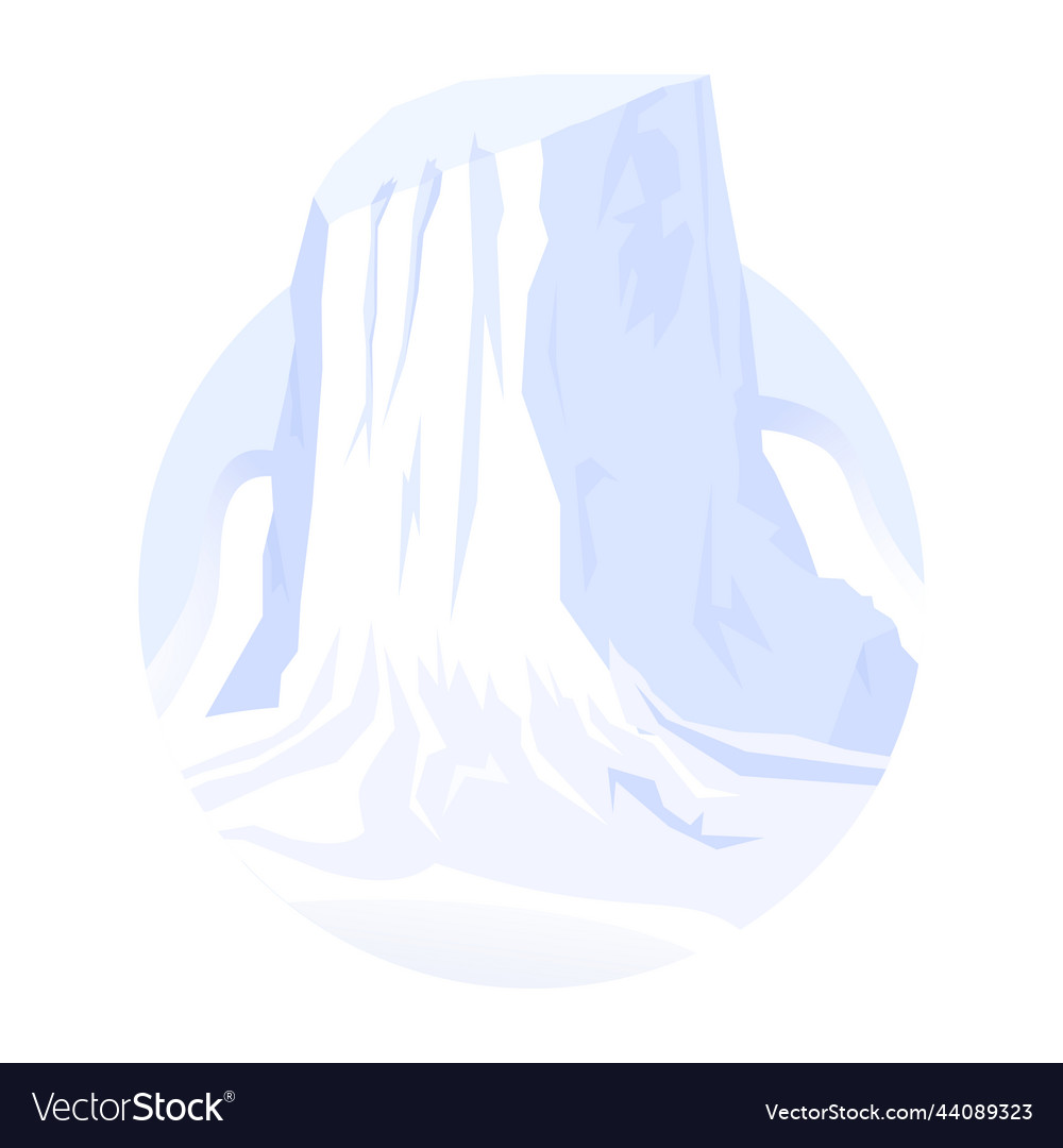 An iceberg flat modern Royalty Free Vector Image