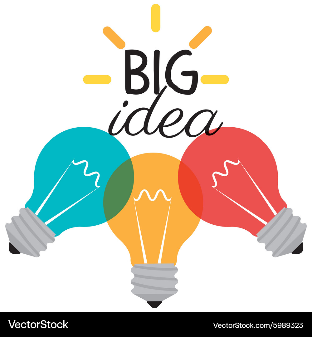 Big idea bulb design Royalty Free Vector Image