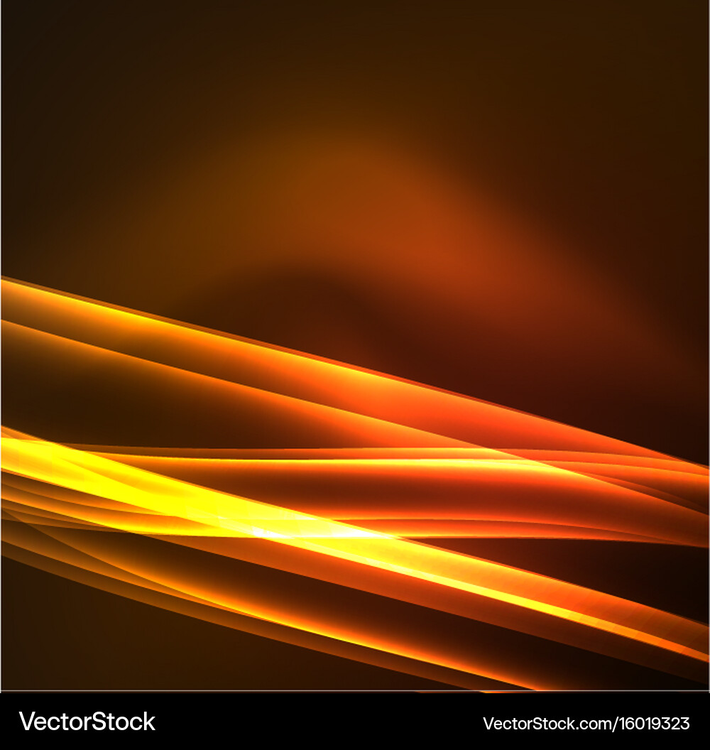 Energy lines glowing waves in the dark Royalty Free Vector