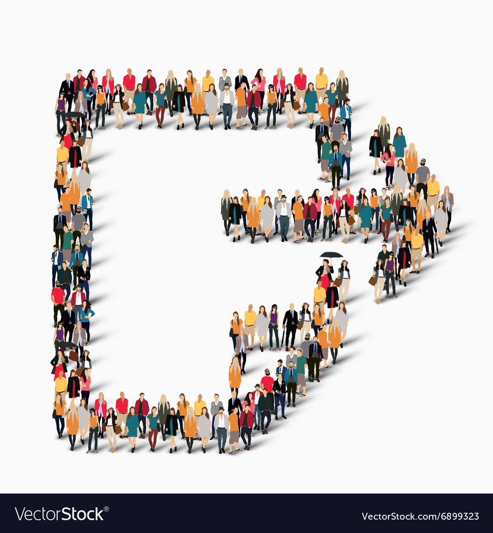 Group people shape document Royalty Free Vector Image