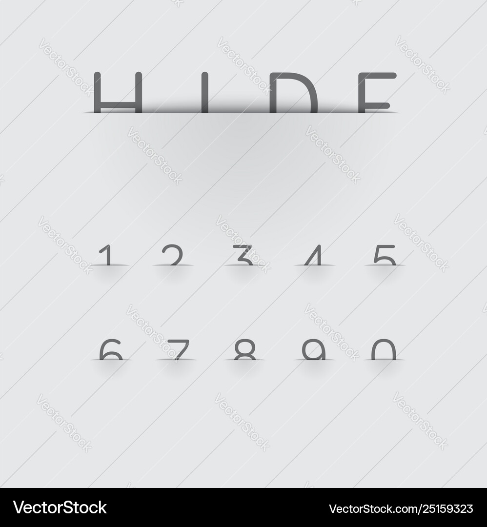 Hiding font with detailed pocket Royalty Free Vector Image