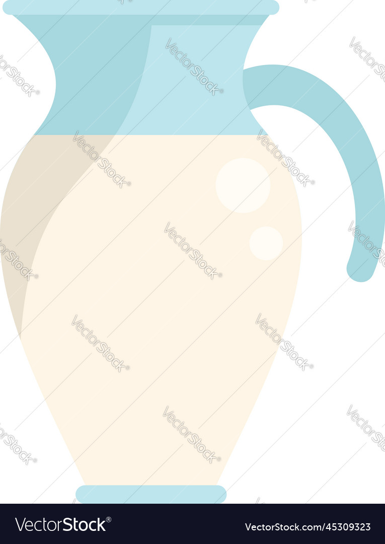 Milk jug icon flat glass dairy Royalty Free Vector Image