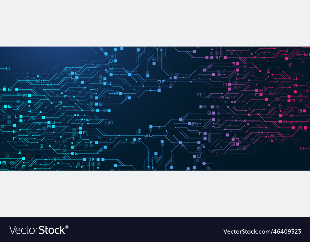 Quantum computer technologies concept futuristic Vector Image