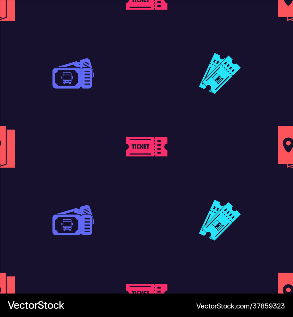 Set train ticket bus ticket and cover book Vector Image