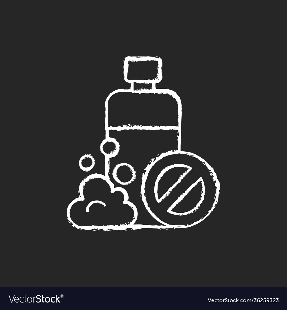 Sls free chalk white icon on black background Vector Image