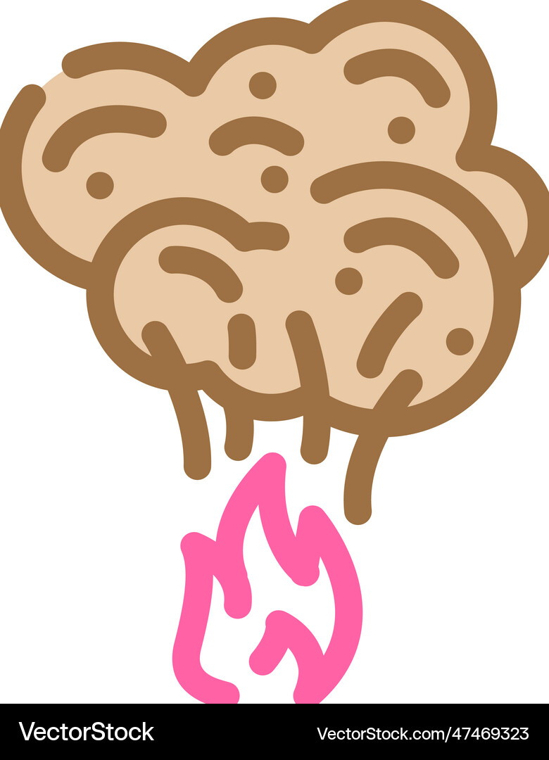 Smoke smell color icon Royalty Free Vector Image