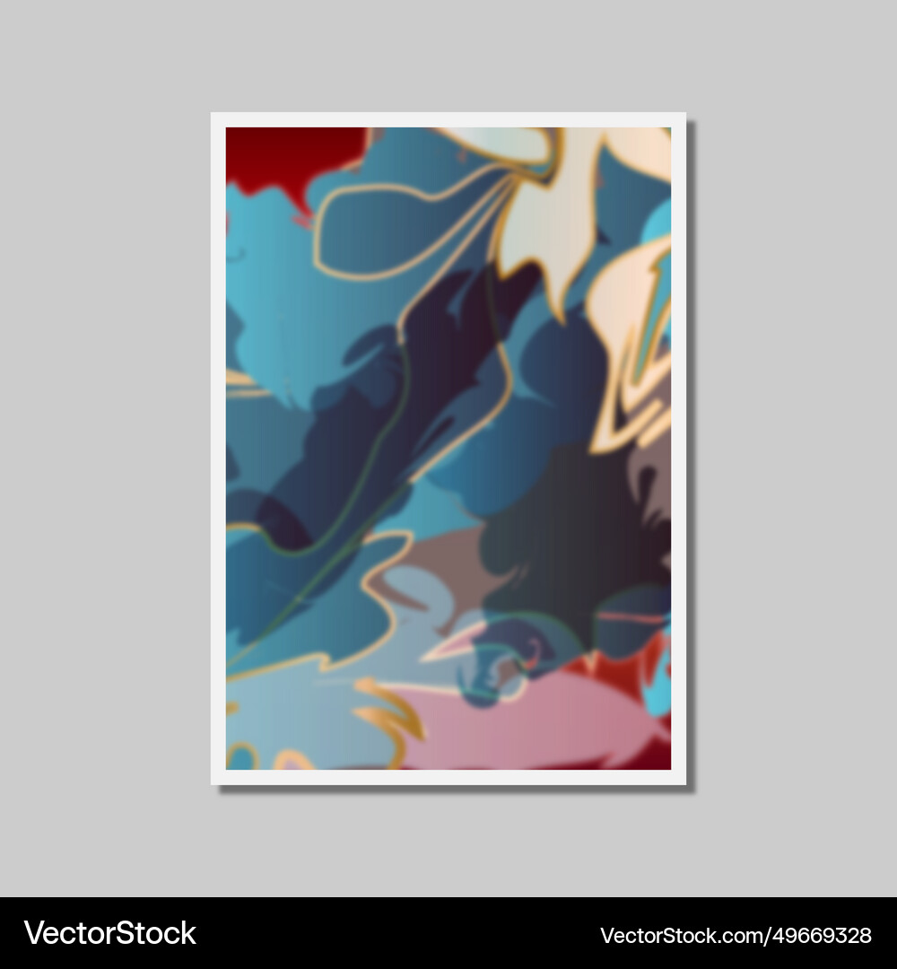 Acrylic painting poster design marble texture Vector Image