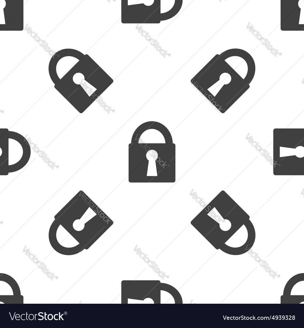 Closed padlock pattern Royalty Free Vector Image
