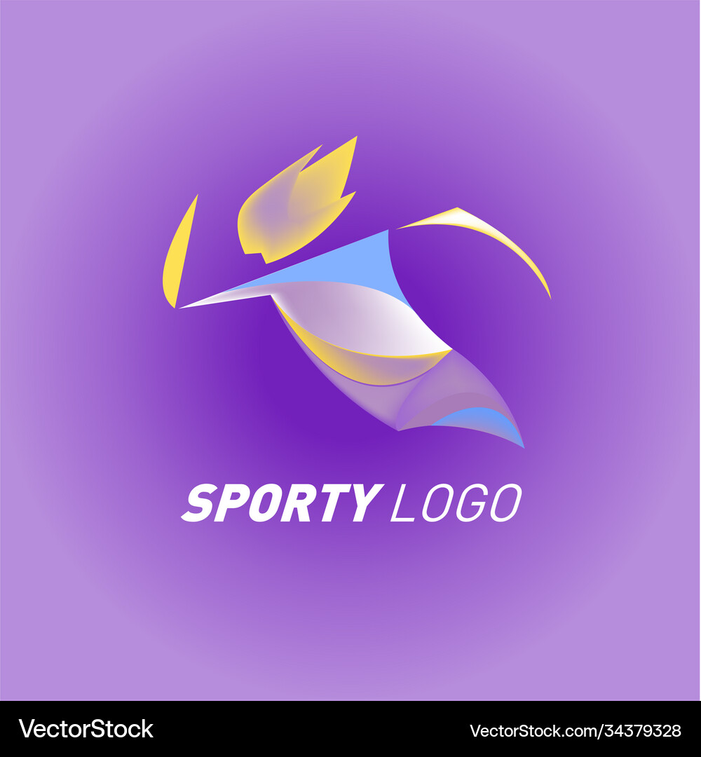 Colorful dynamic sport logo and icon event Vector Image