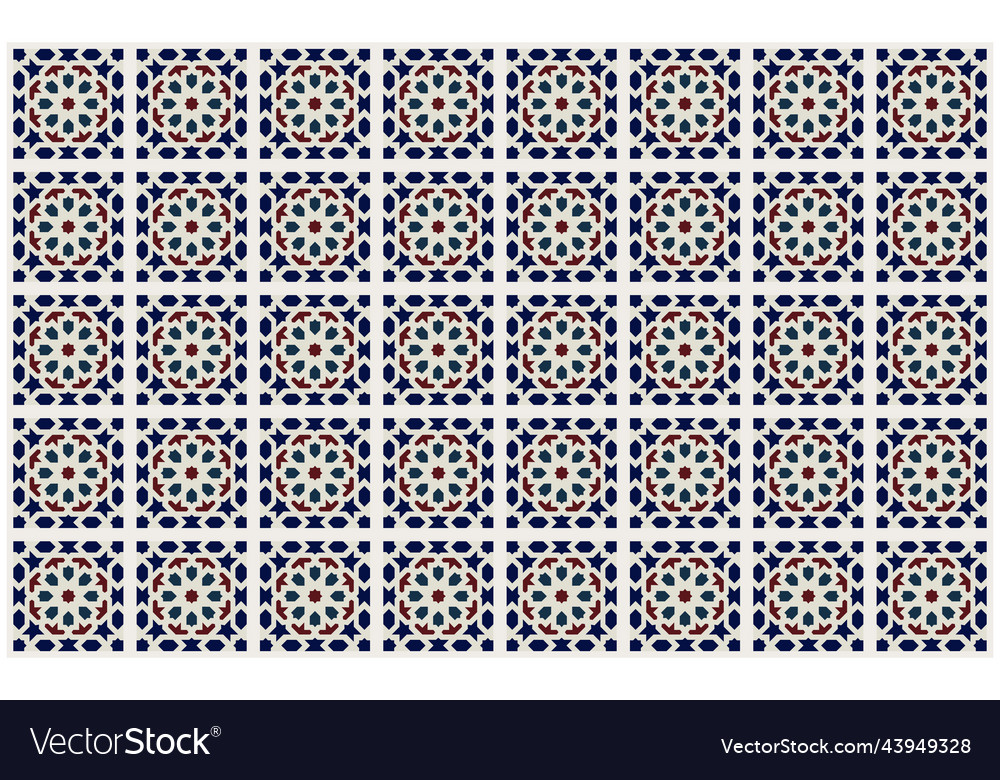 Colorful moroccan mosaic pattern background Vector Image