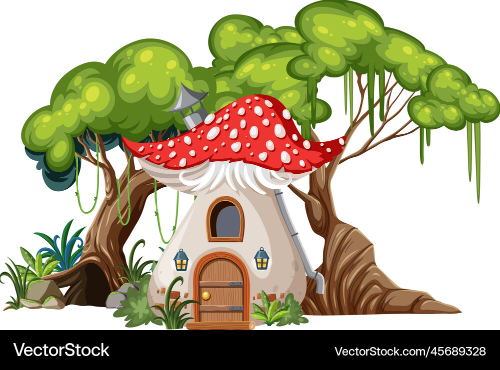 Fairytale house in cartoon style Royalty Free Vector Image