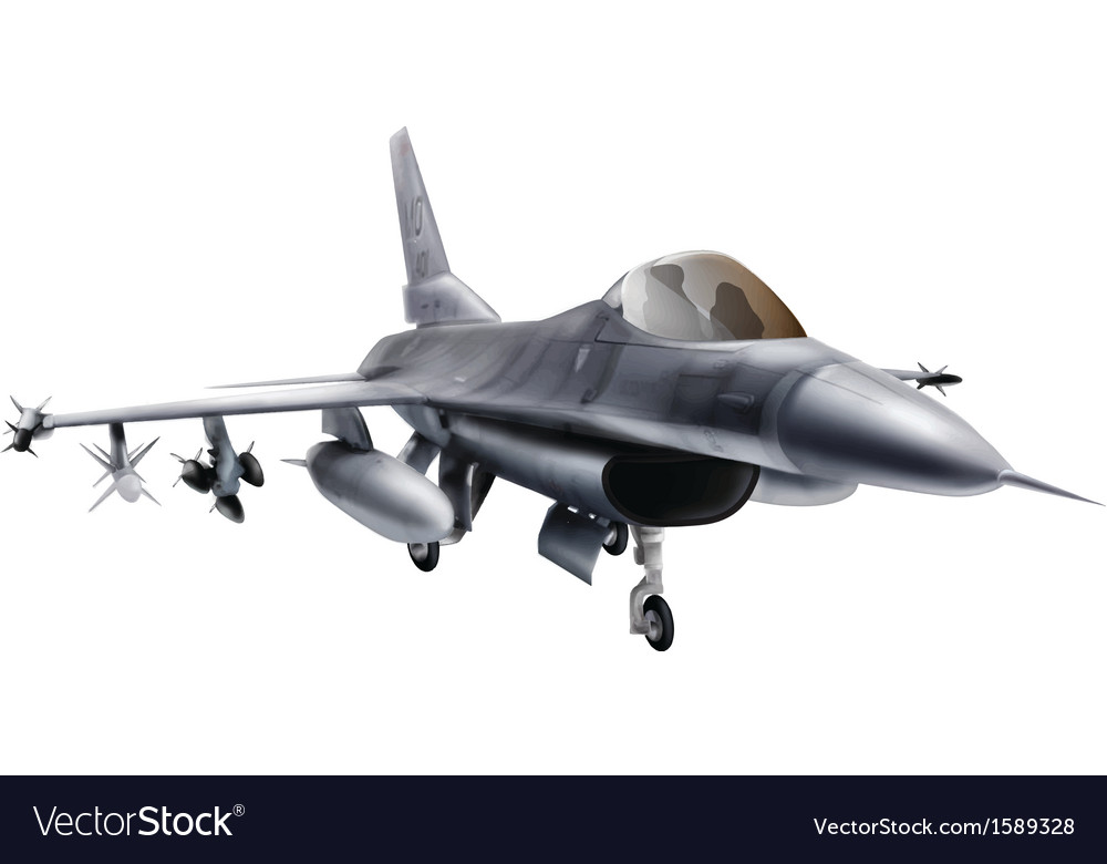 Fighter plane Royalty Free Vector Image - VectorStock